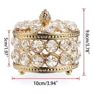 Storage & Organization | Crystal Mirrored Jewelry Box | Poshmark